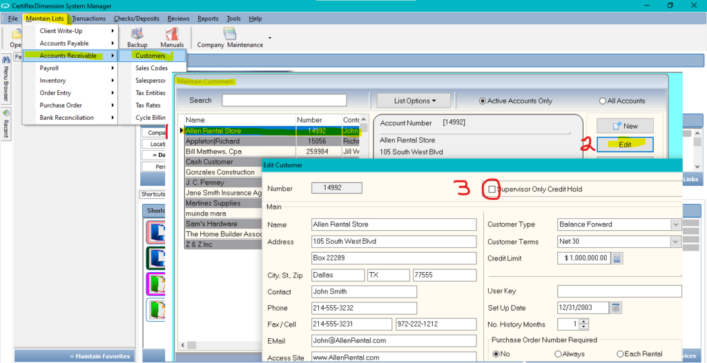Credit Hold – Certiflex Software, LLC